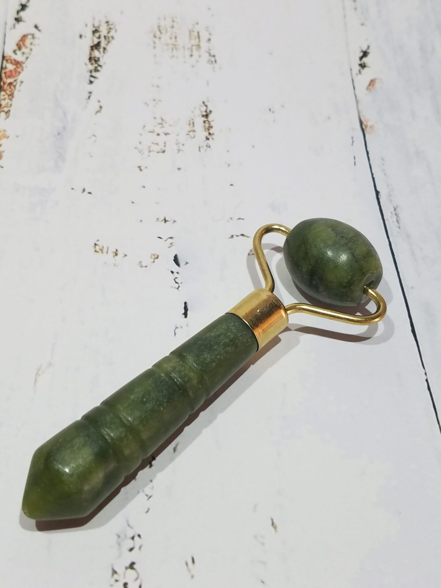 Jade Mini Facial Roller with Acupressure Wand - Grounded Lifestyles