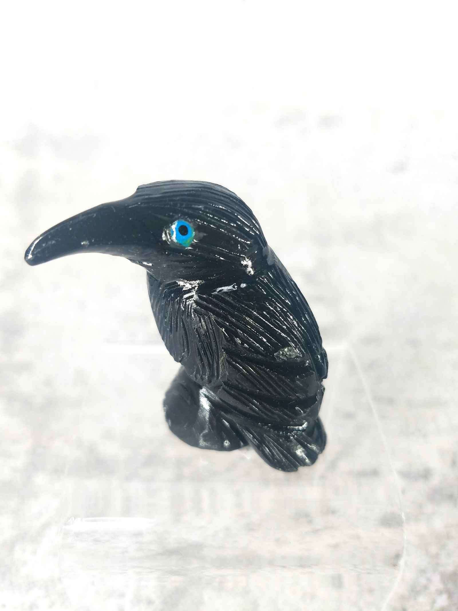 Raven Black Onyx Small Figurine: Transformation and Intelligence ...