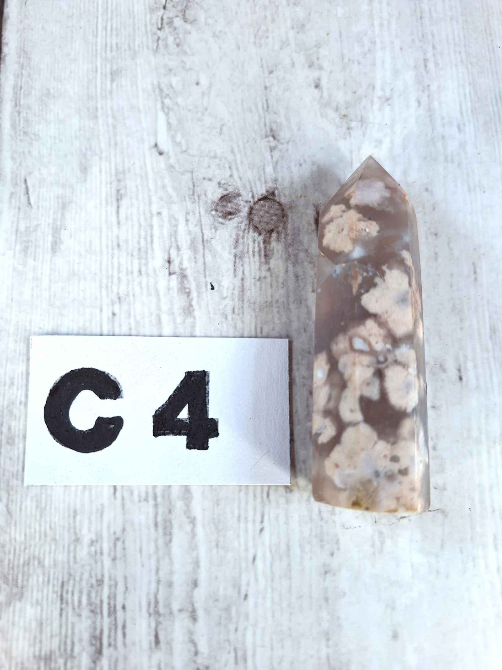 Flower Agate Point C4: Closeout Gemstone for Sale - Grounded Lifestyles