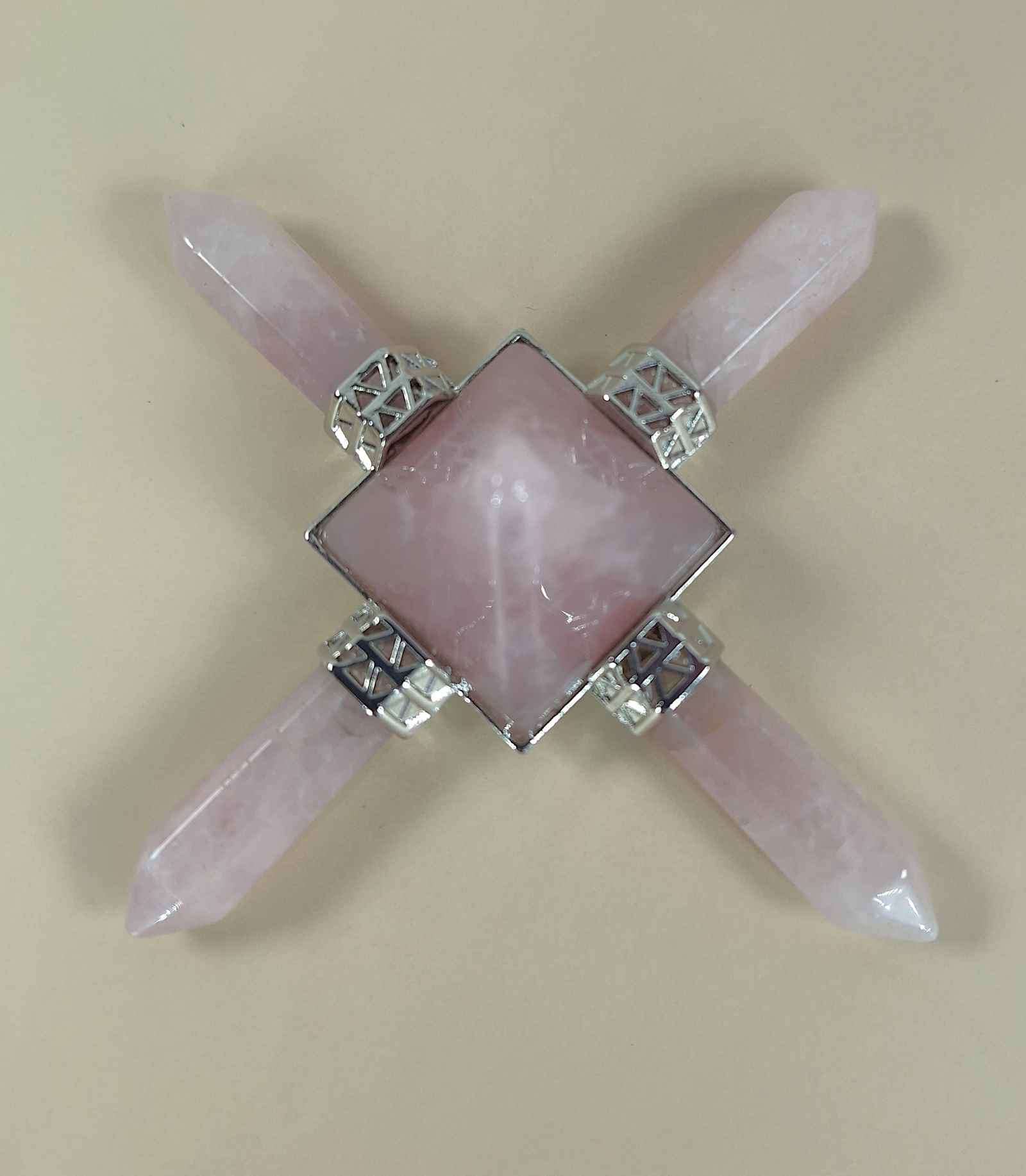 Enhance Energy Flow with Rose Quartz 4 Point Generator - Grounded ...