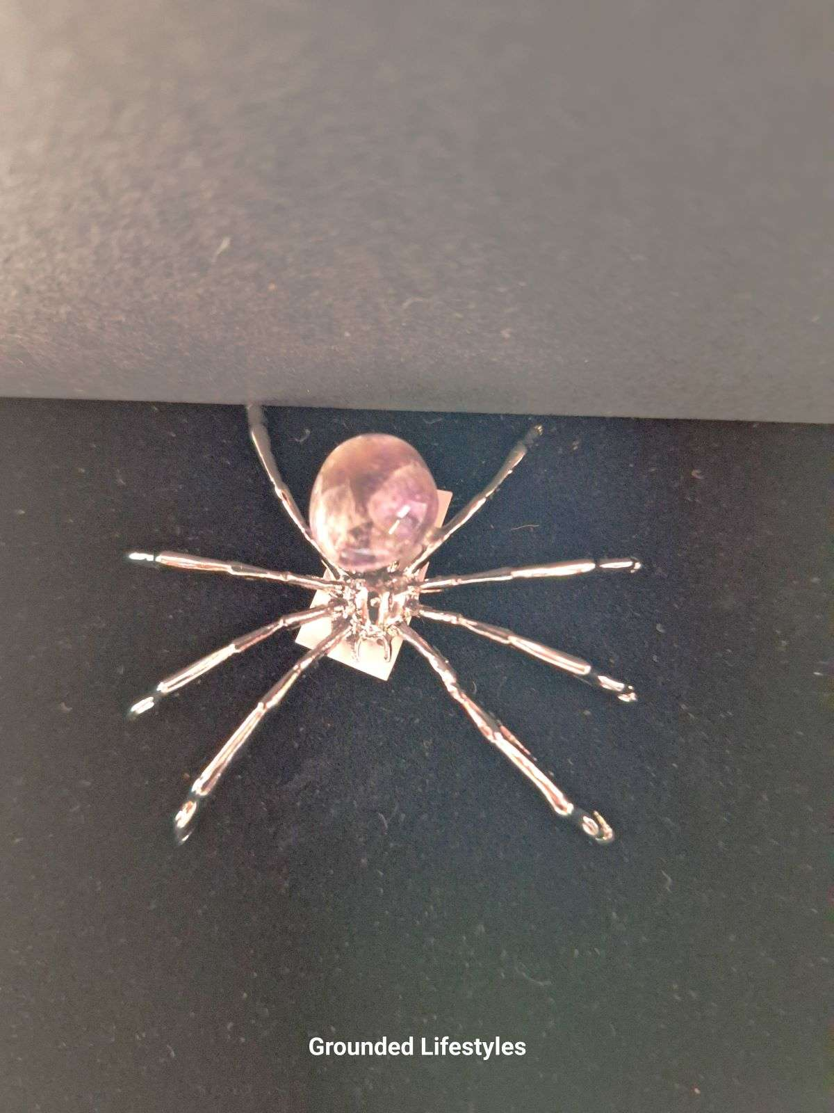 Amethyst Gemstone Spider – 2.25 Inch Decorative Figurine - Grounded ...